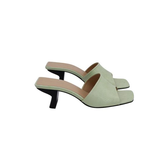BY FAR | Shoes | By Far Lily Mule Sandals In Green Leather | Poshmark